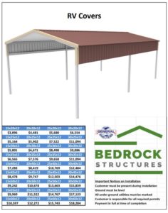 RV Cover Pricing – Bedrock Structures